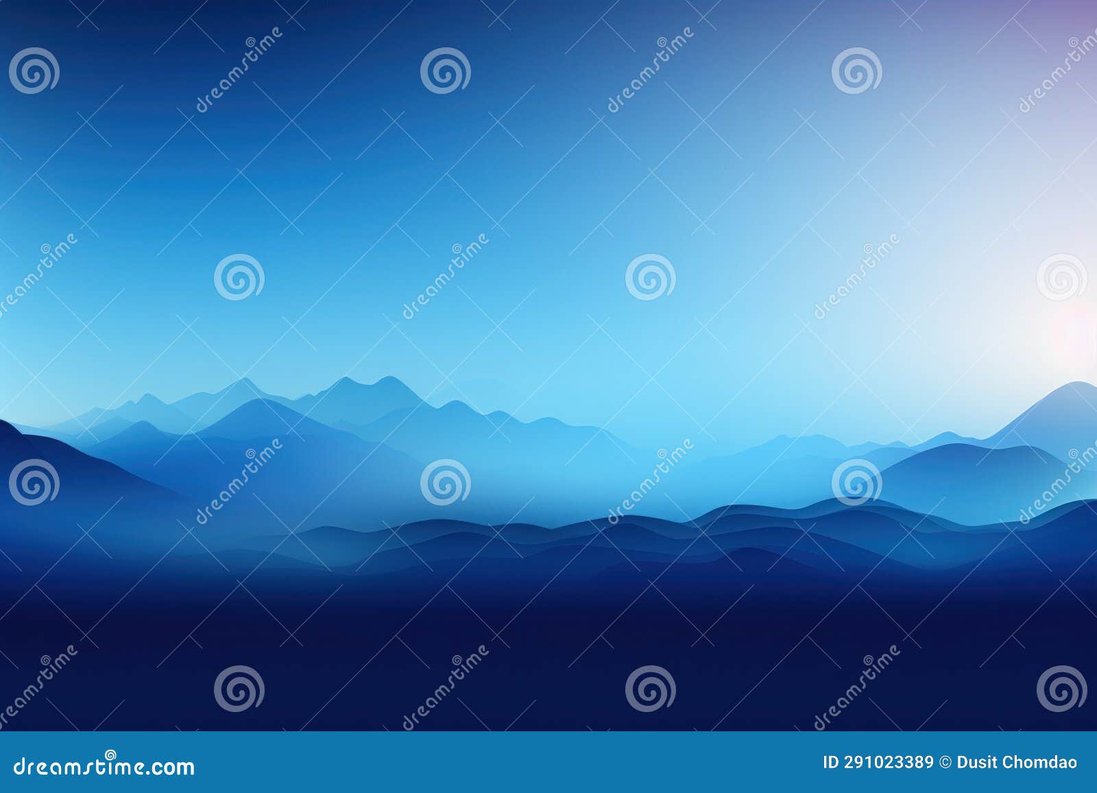 Dark Blue and Blue Unreal Gradient Soft Background Borderless Sense ...