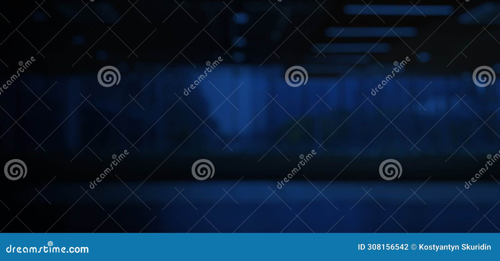 Dark Blue Blurred Background Crowd of People with Large Room. Motion ...