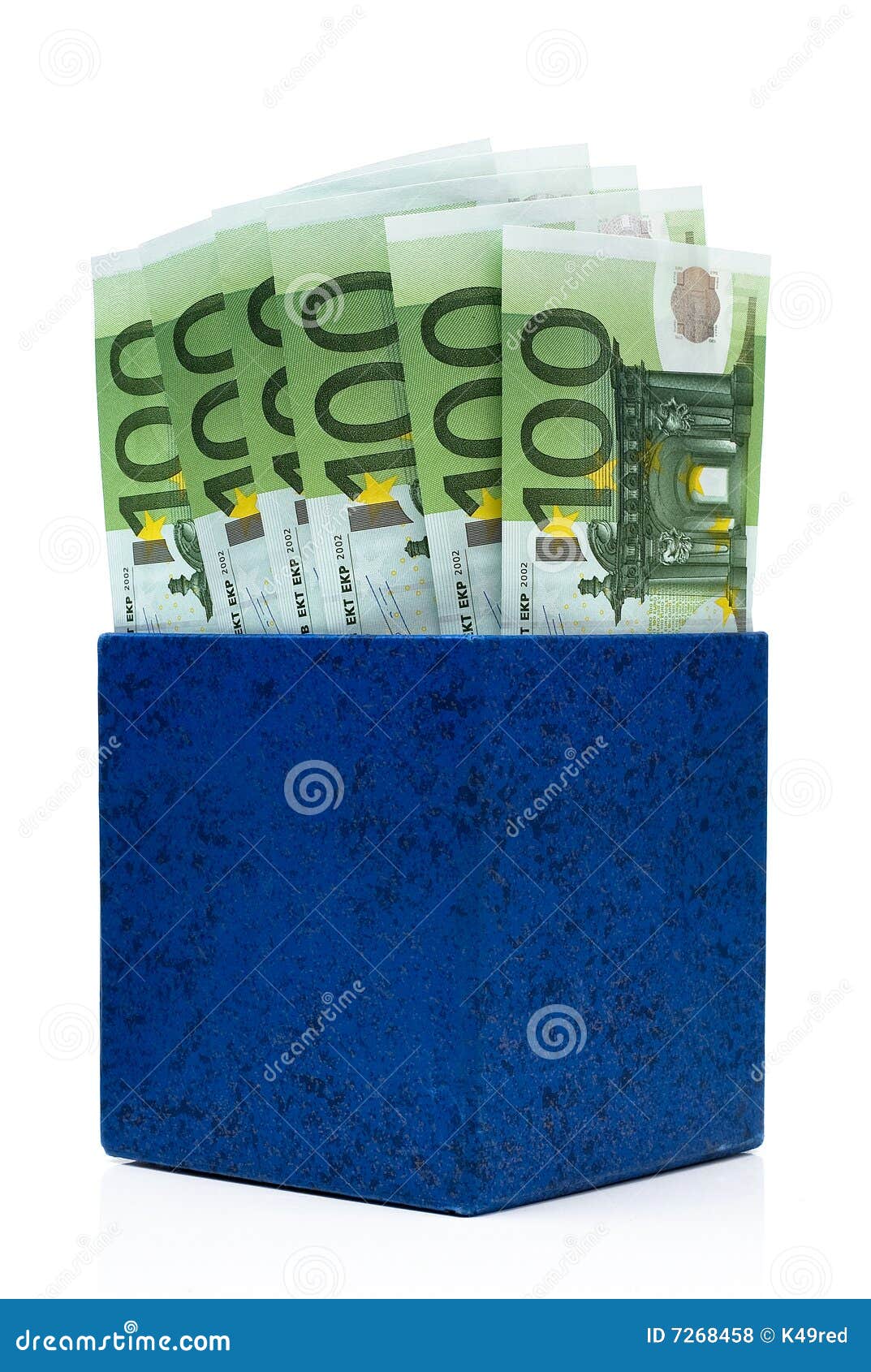 Dark blue box with euros stock photo. Image of finance - 7268458