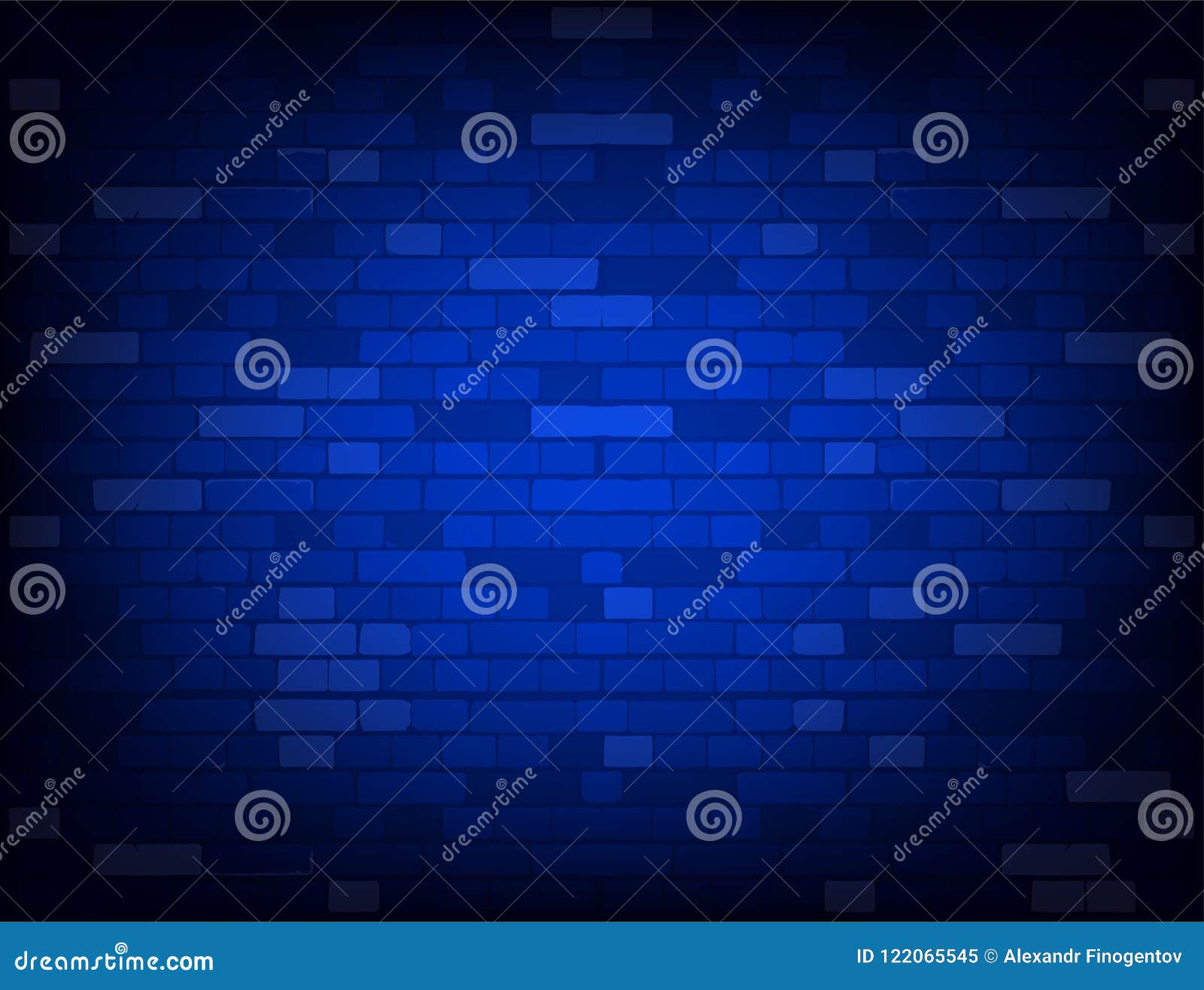 Dark Blue Brick Wall. Realistic Vector Background Stock Vector ...