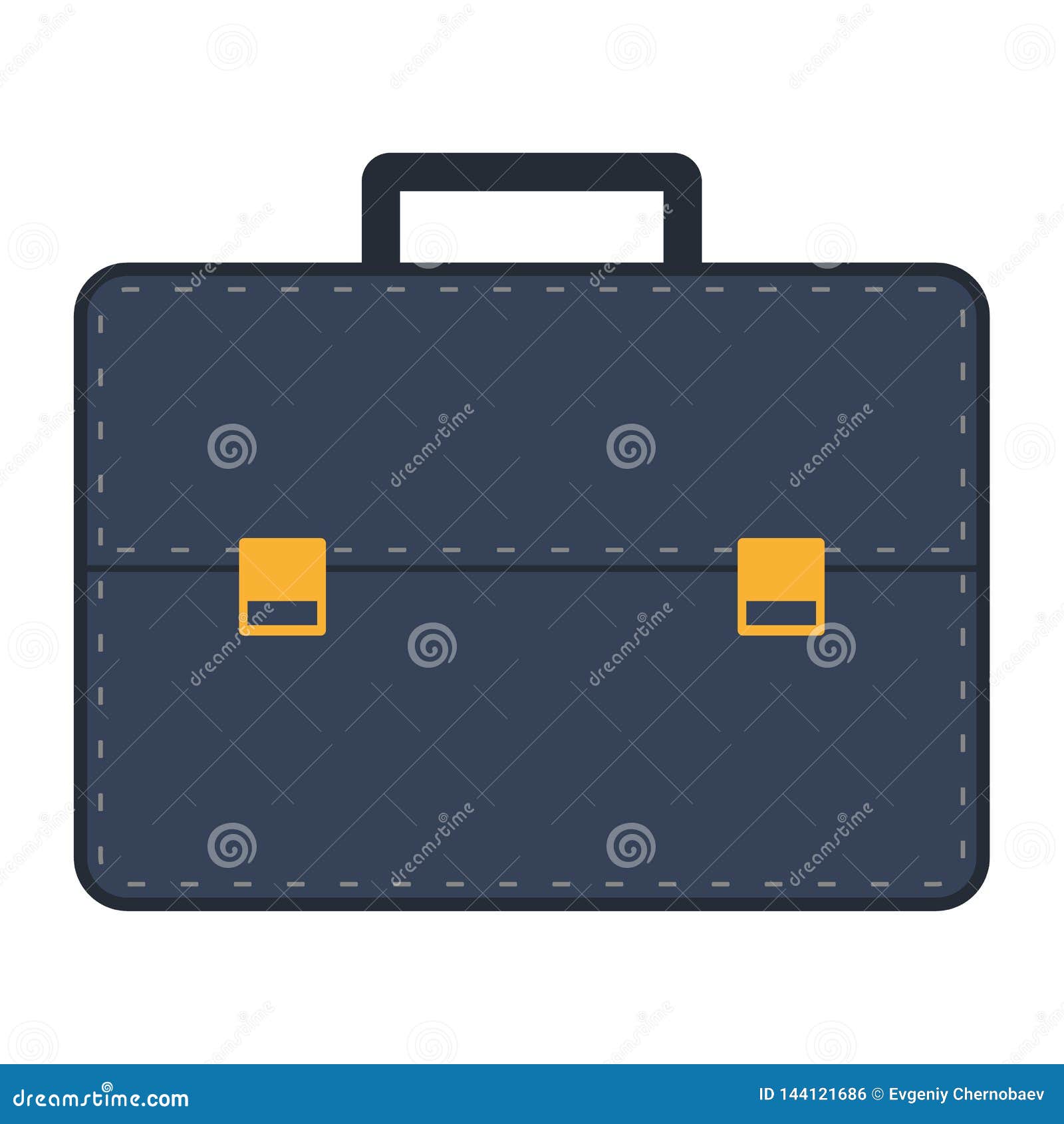 Dark Blue Briefcase on White Background. Briefcase Icon Vector Eps10 ...