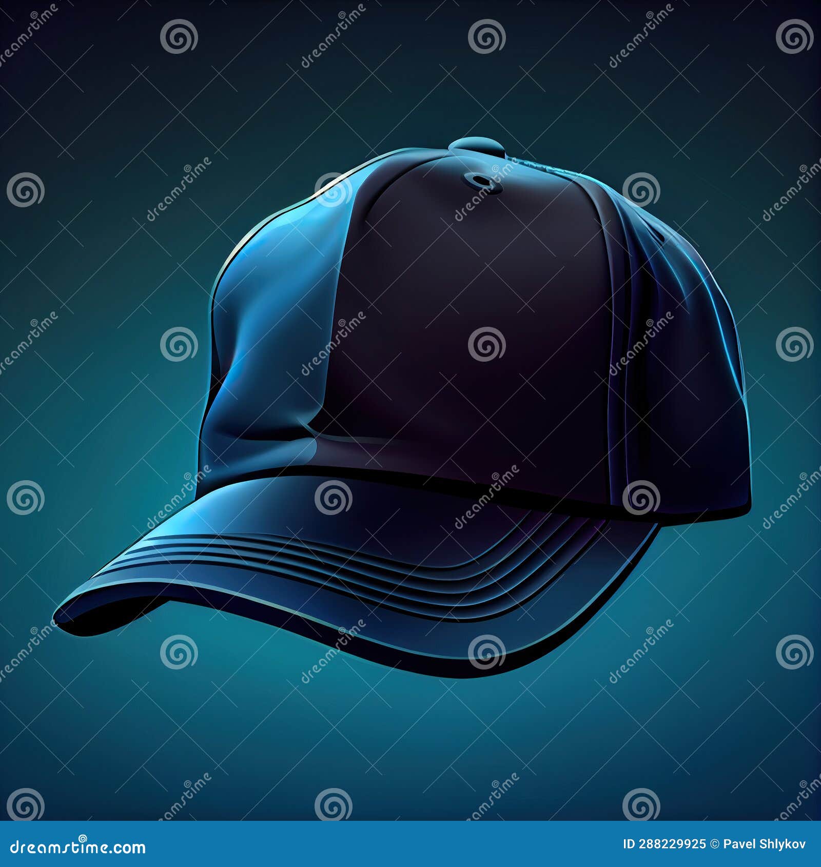 Dark Blue Cap Isolated on Blue Stock Image - Image of clothing, navy ...