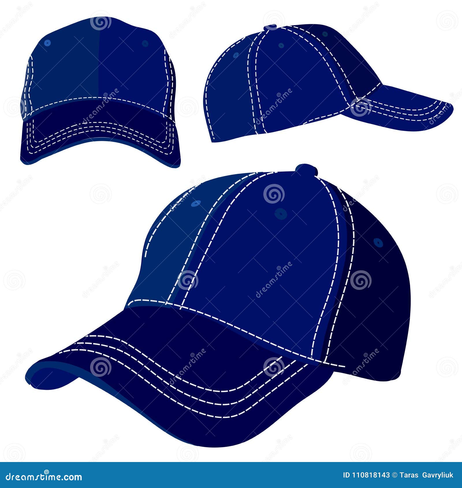 Dark blue cap stock vector. Illustration of uniform - 110818143