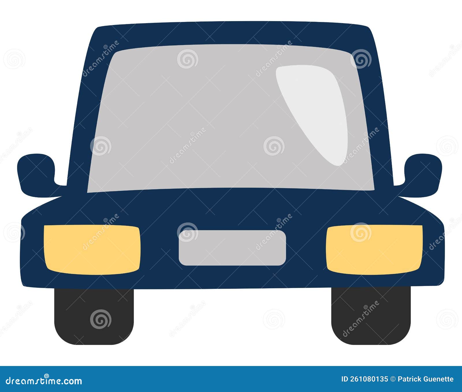 Dark blue car, icon stock vector. Illustration of blue - 261080135