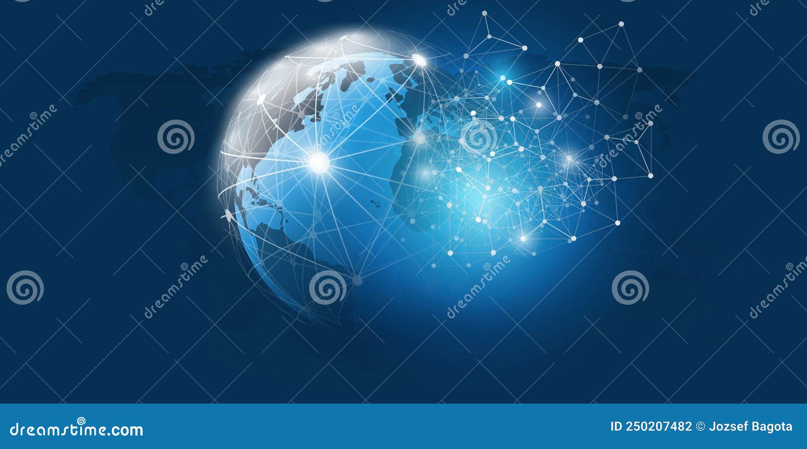 Dark Blue Cloud Computing and Networks Concept with Earth Globe and ...