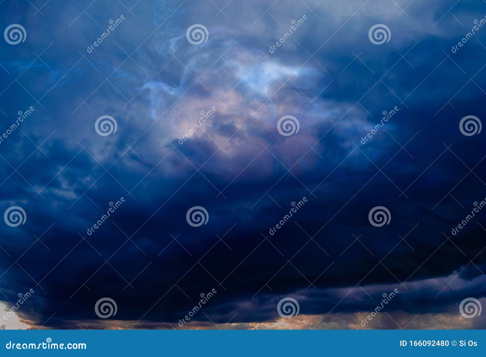 Dark Blue Clouds Sky with Digital Effect. Stock Photo - Image of storm ...