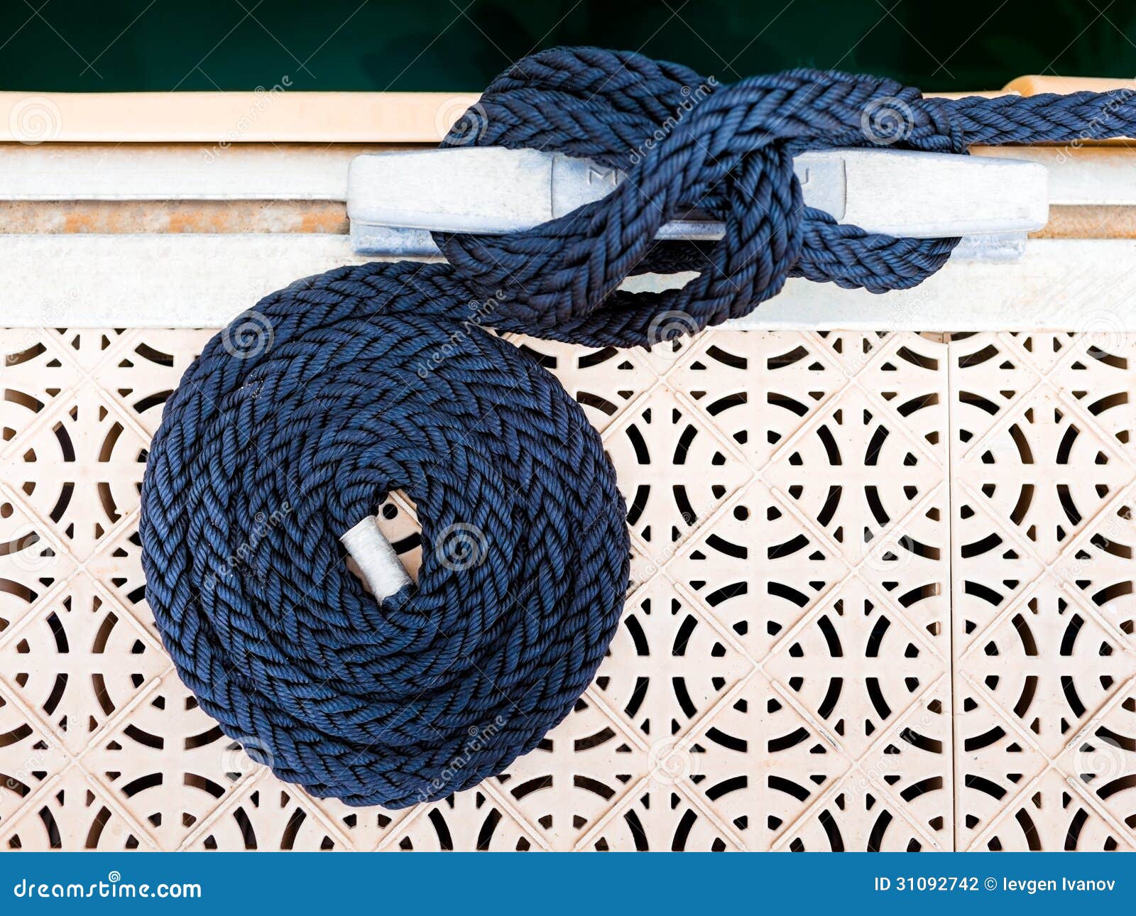 Dark blue coiled rope stock photo. Image of rope, maritime - 31092742