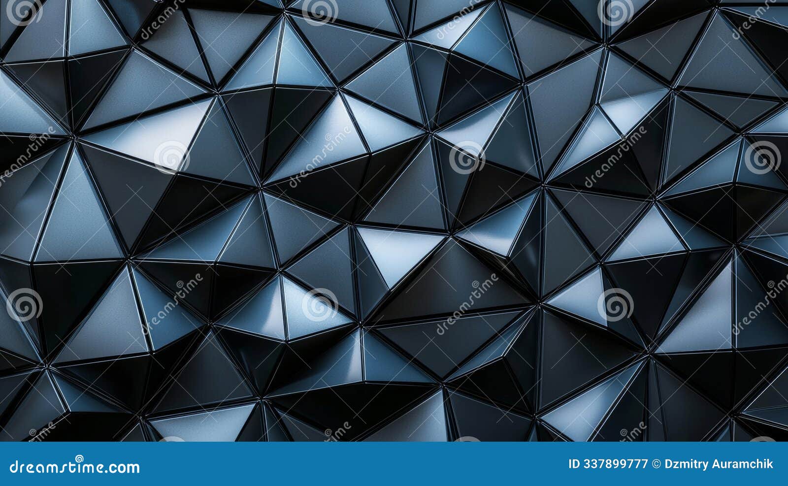 In a Dark Blue Color Palette, an Abstract Geometric Pattern Features ...