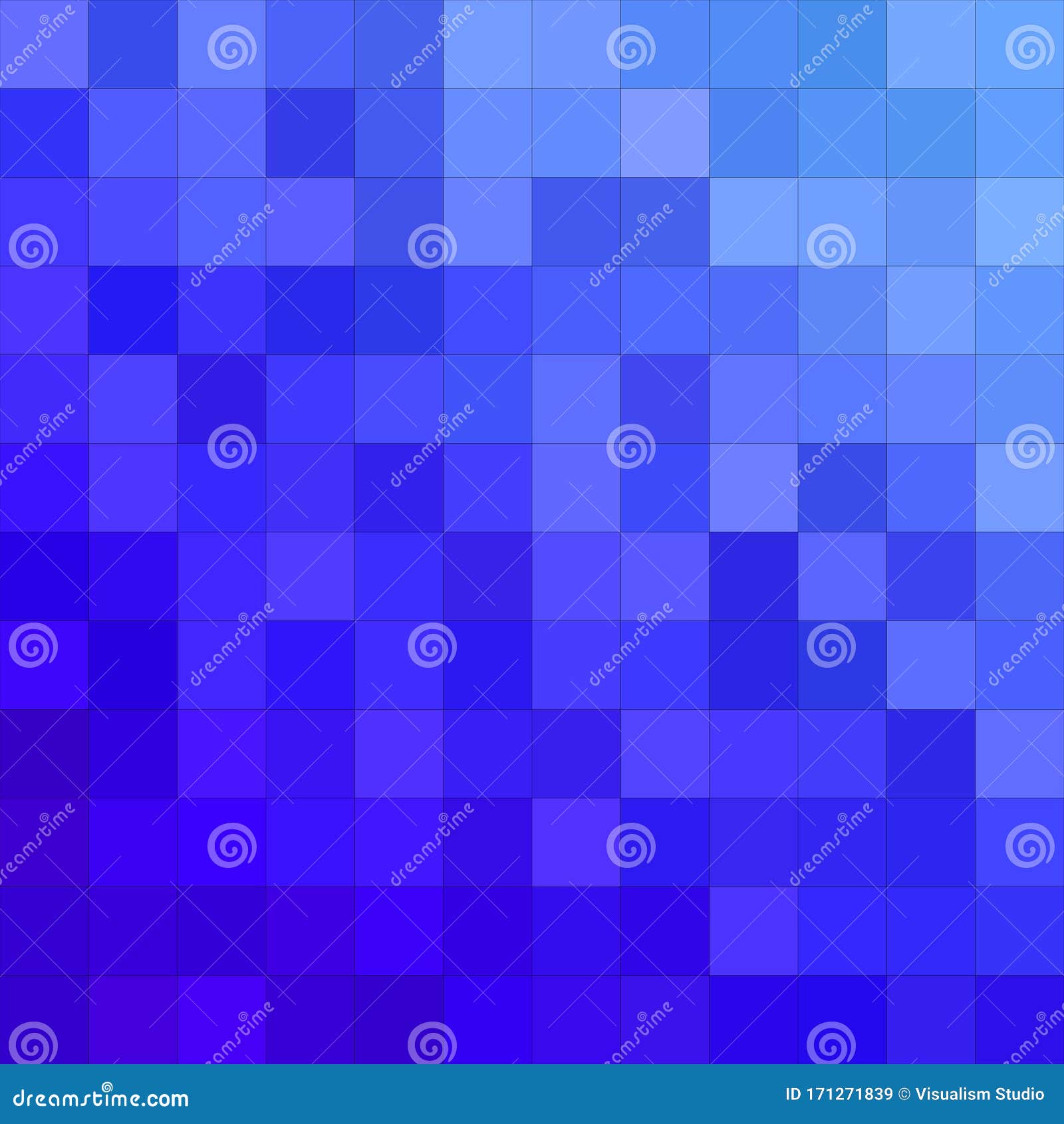 Dark Blue Color Square Mosaic Texture in Rectangular Style and Gradient ...