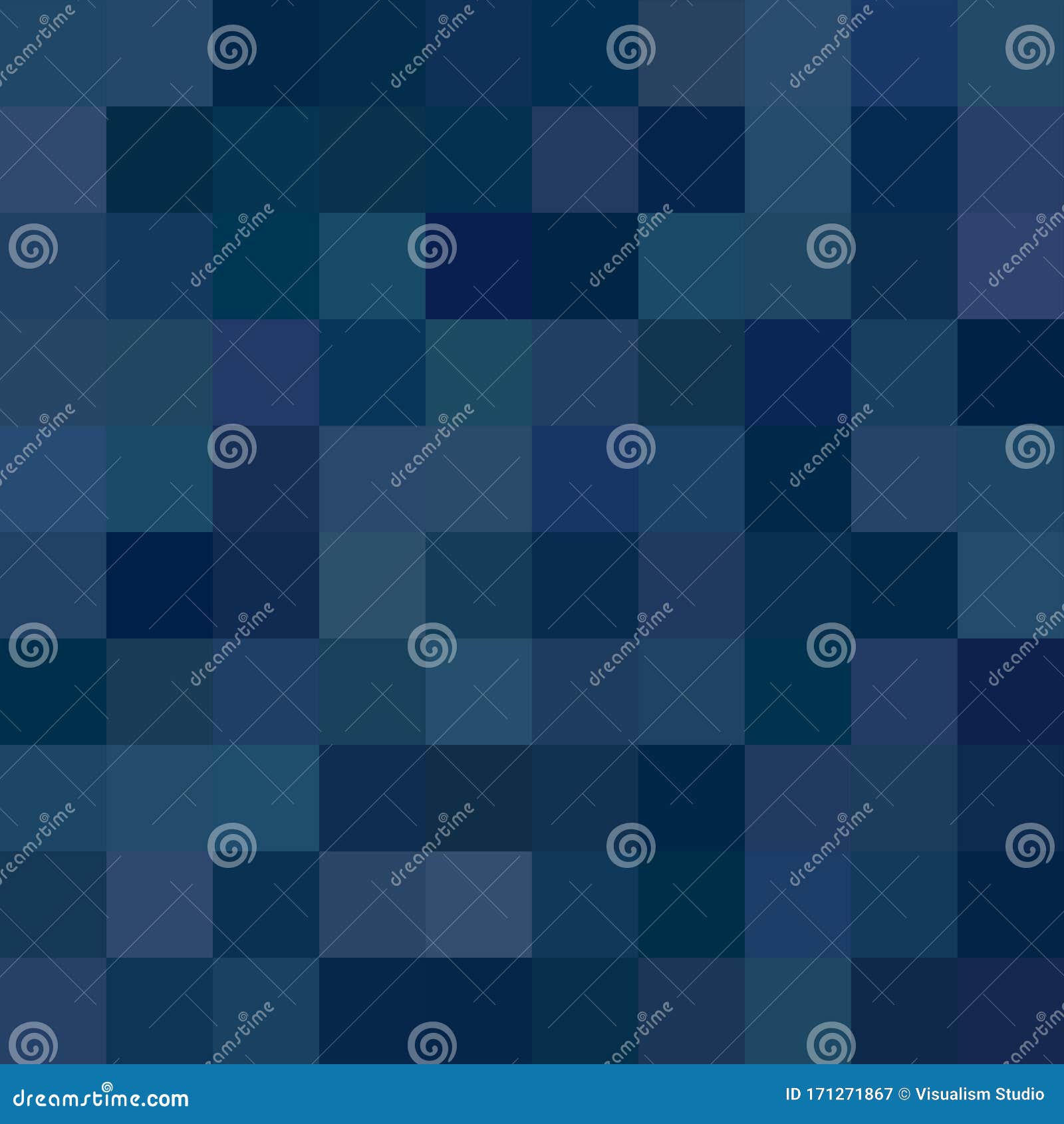 Dark Blue Color Square Mosaic Texture in Rectangular Style and Gradient ...