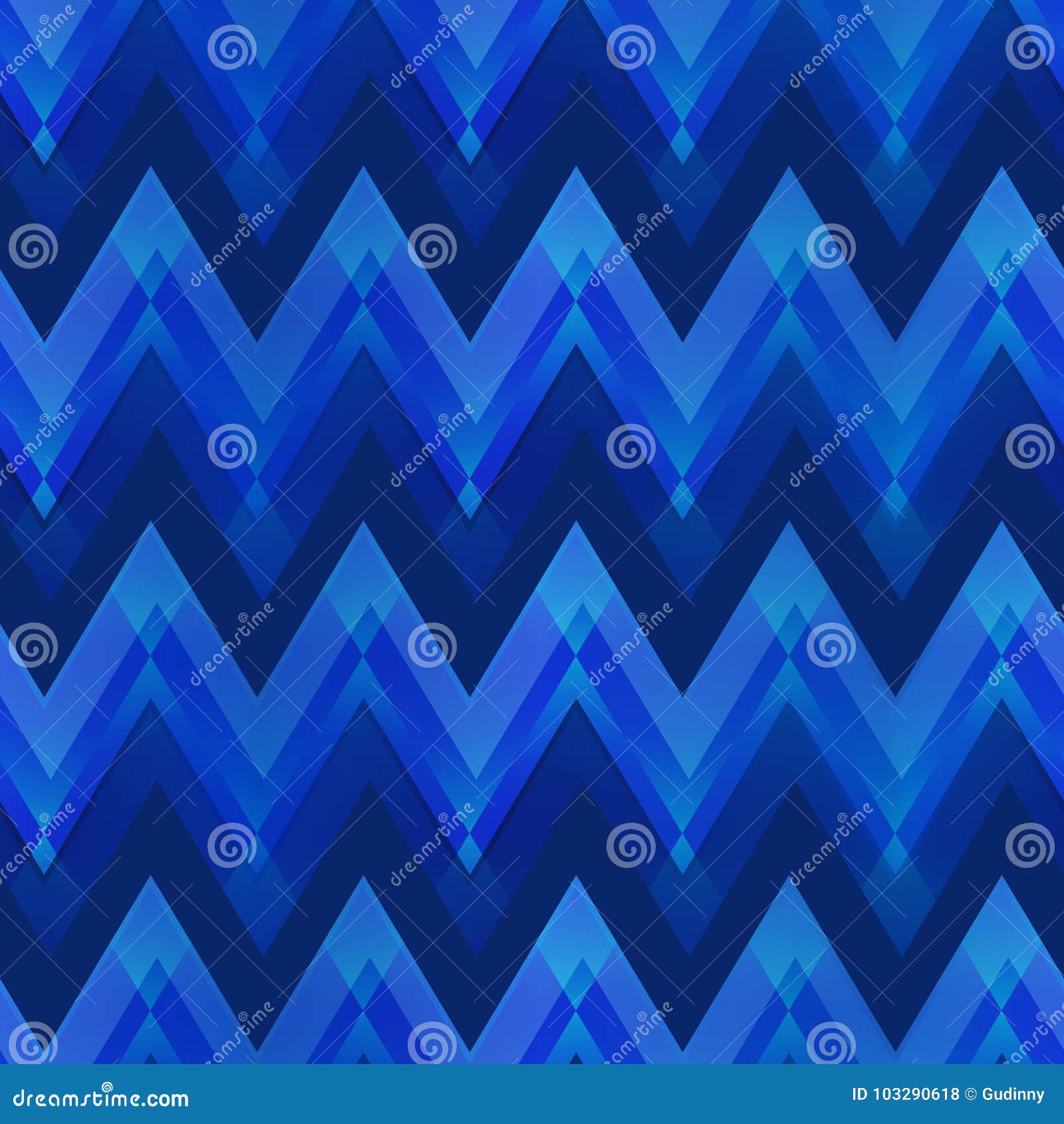 Dark Blue Color Zigzag Seamless Pattern Stock Vector - Illustration of ...
