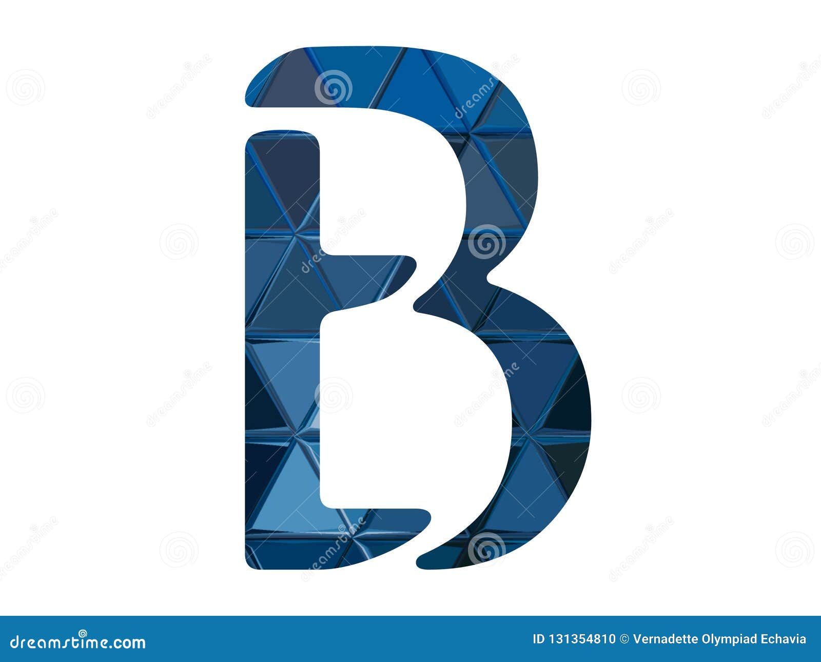 Dark Blue Colored Letter B Logo Icon Stock Illustration - Illustration ...