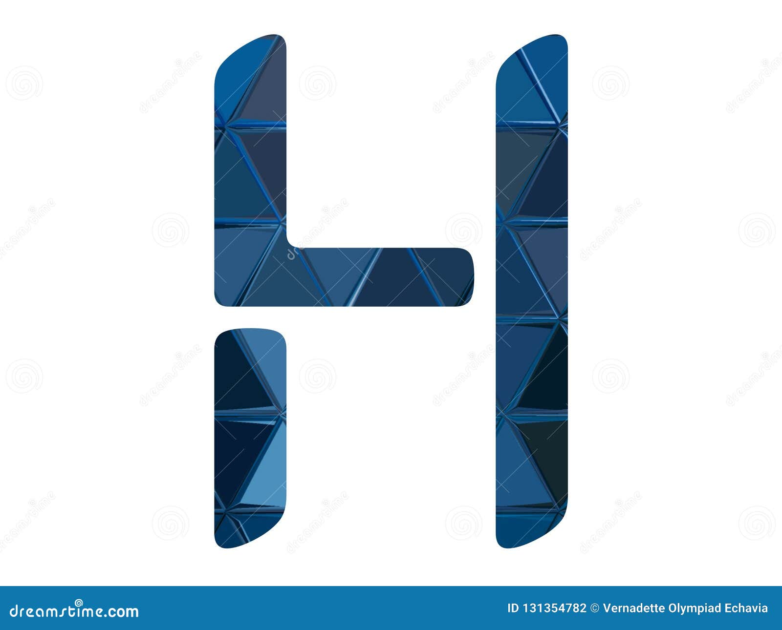 Dark Blue Colored Letter H Logo Icon Stock Illustration - Illustration ...
