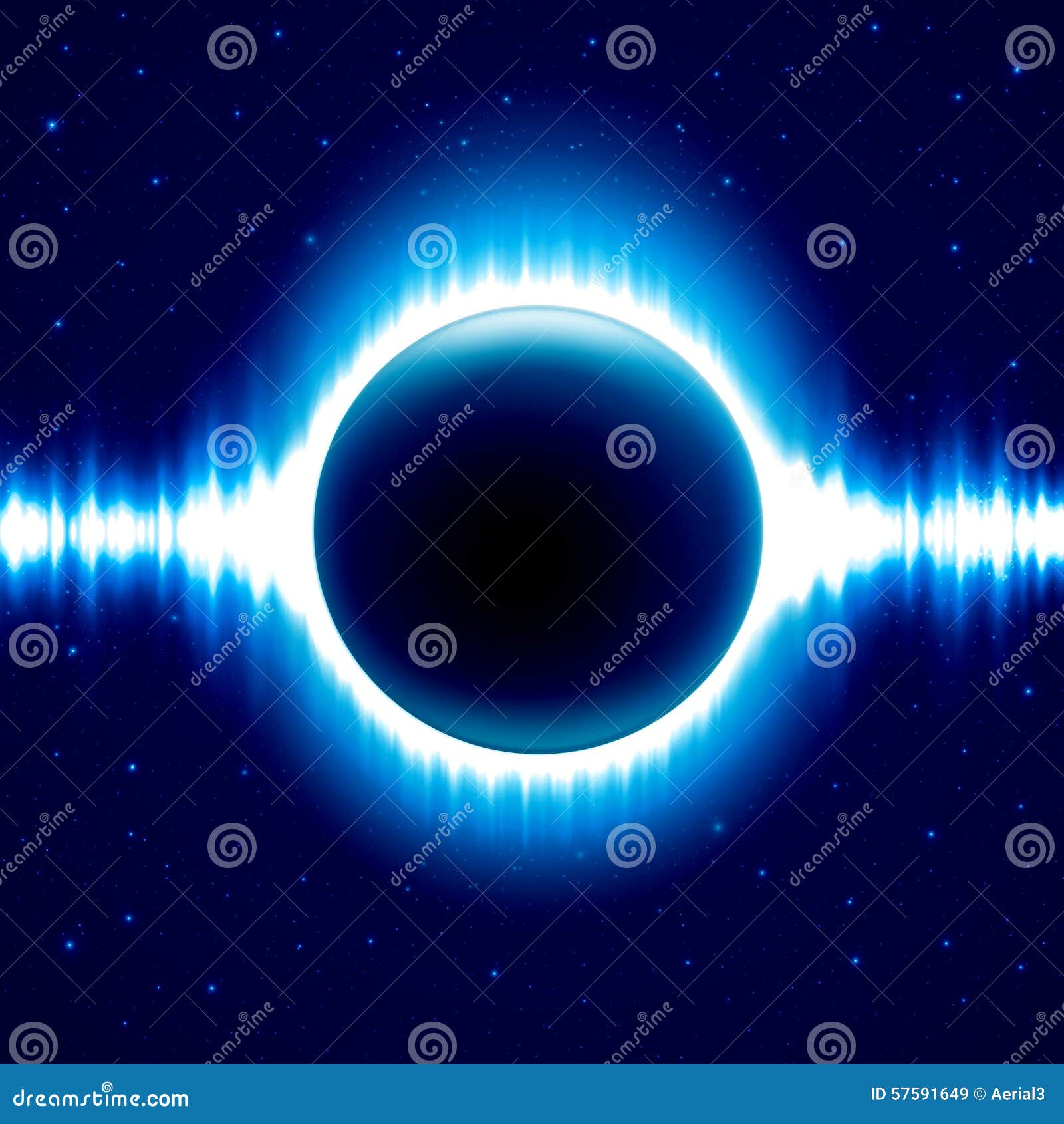 Beautiful Eclipse With Meteorite Shower. Realistic 3D Rendering, High ...