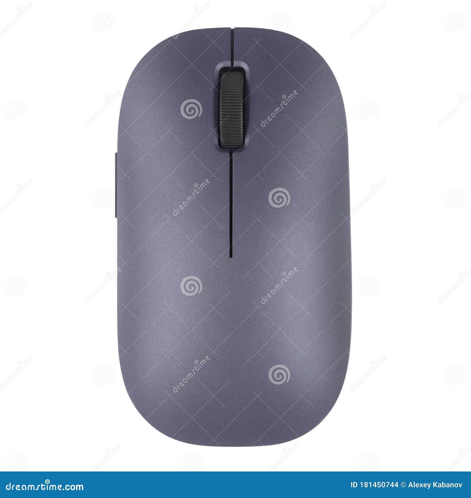 Dark Blue Computer Mouse Isolated on White Background. Minimalistic ...