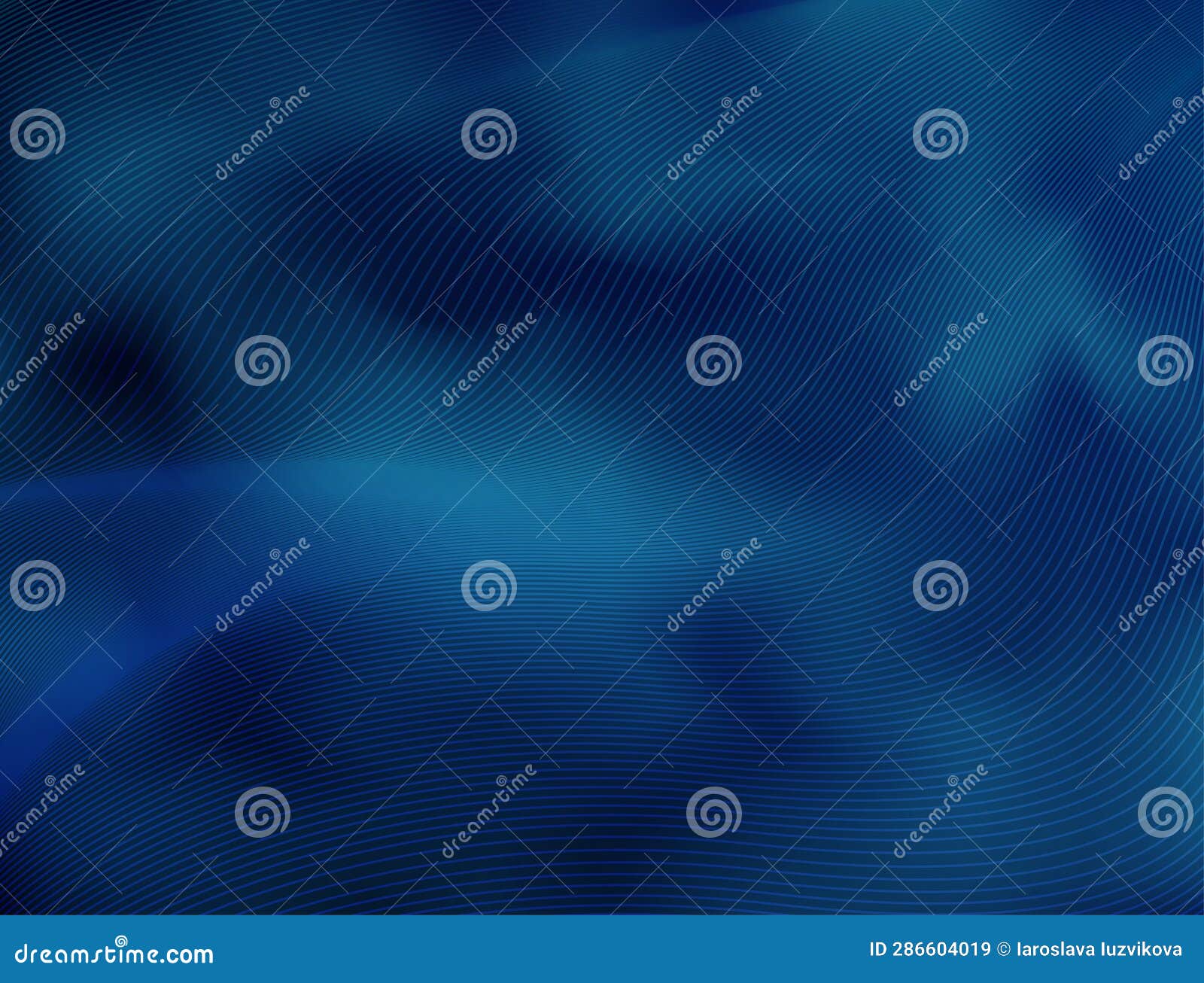 Dark Blue Curved Lines Abstract Background. Vector Dynamical Rippled ...