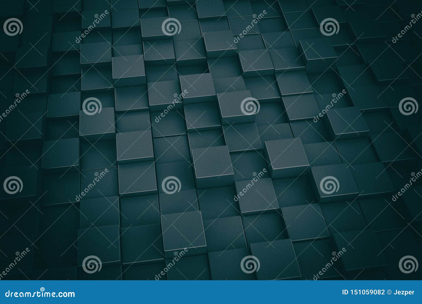 Dark Blue 3d Boxes Background Stock Illustration - Illustration of ...