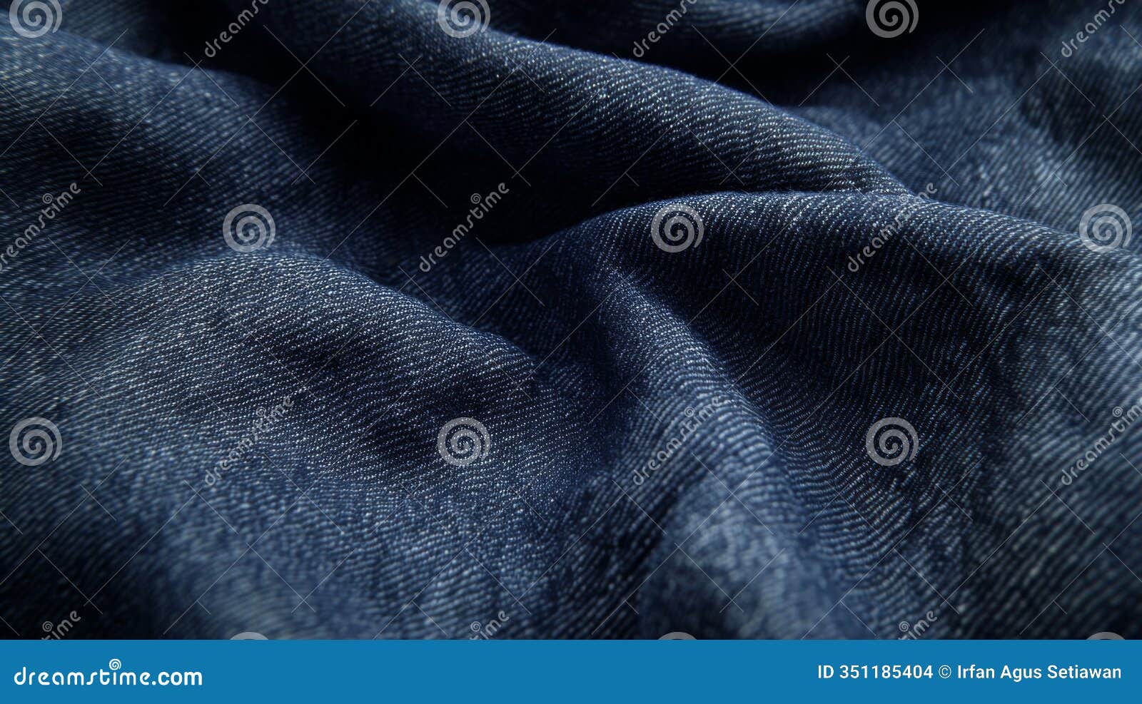Dark Blue Denim Fabric Texture Close Up Stock Illustration ...