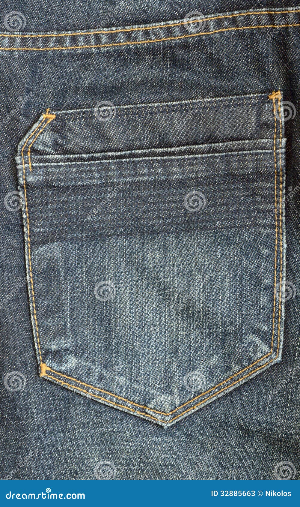 Dark blue denim jeans stock image. Image of cotton, clothing - 32885663