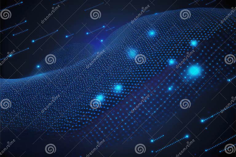 Dark Blue with Dots Pattern, Abstract, Backgrounds Stock Illustration ...