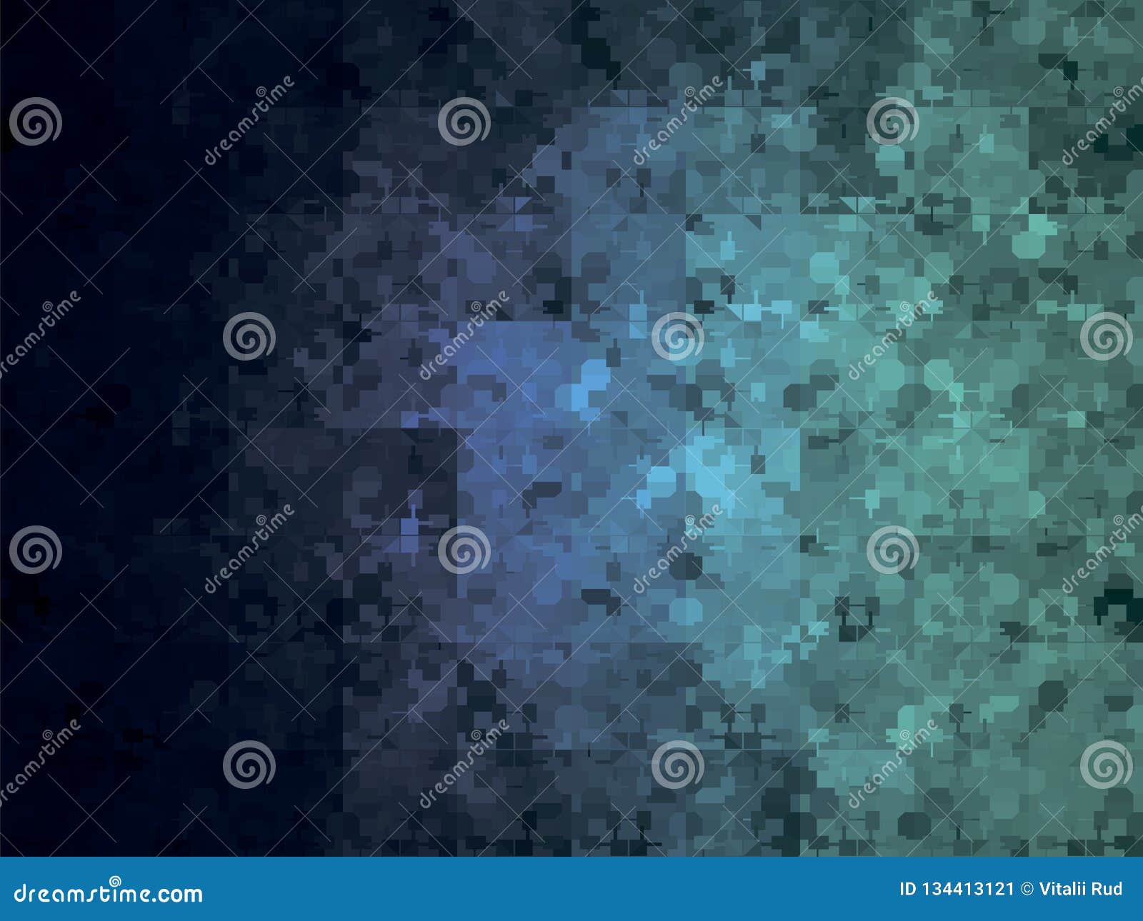 Dark Blue-emerald Gradient Background Stock Illustration - Illustration ...