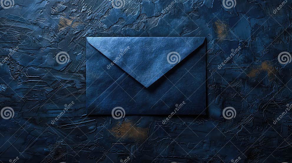 Dark Blue Envelope on Textured Surface Stock Photo - Image of formal ...