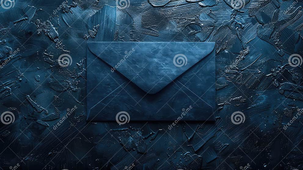 Dark Blue Envelope on Textured Surface Stock Photo - Image of ...