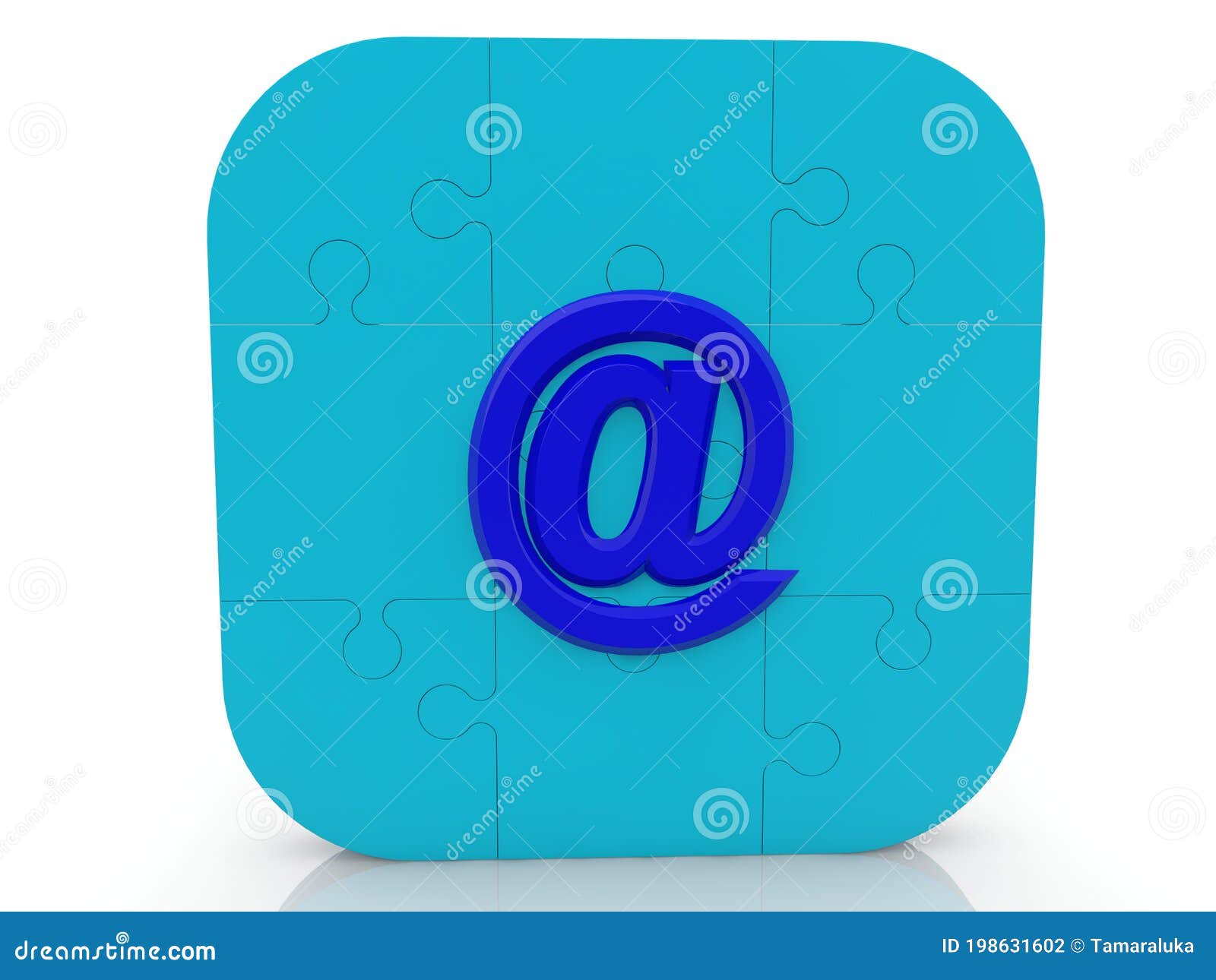Dark Blue ET Symbol on a Blue Puzzle Stock Illustration - Illustration ...
