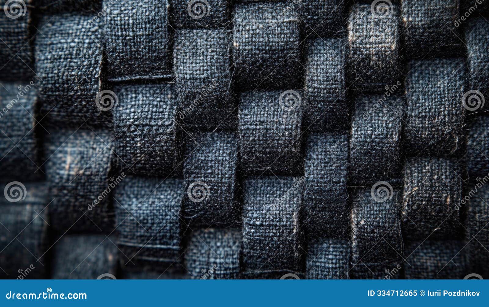 Dark Blue Fabric Texture Forming Weaving Checkered Pattern Stock Image ...