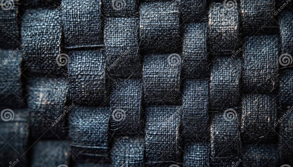 Dark Blue Fabric Texture Forming Weaving Checkered Pattern Stock Image - Image of upholstery ...