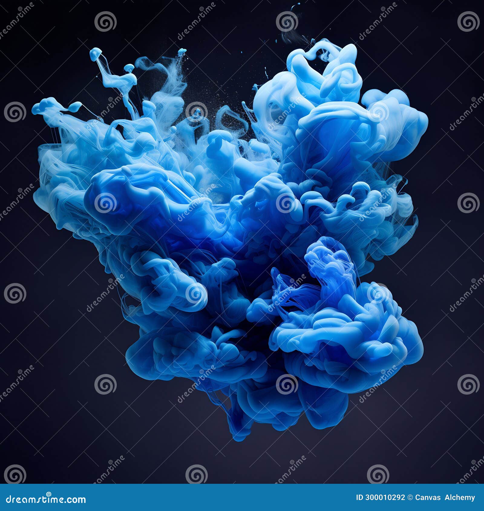 Dark Blue Fluid in Motion Underwater with Black Background Stock Photo ...