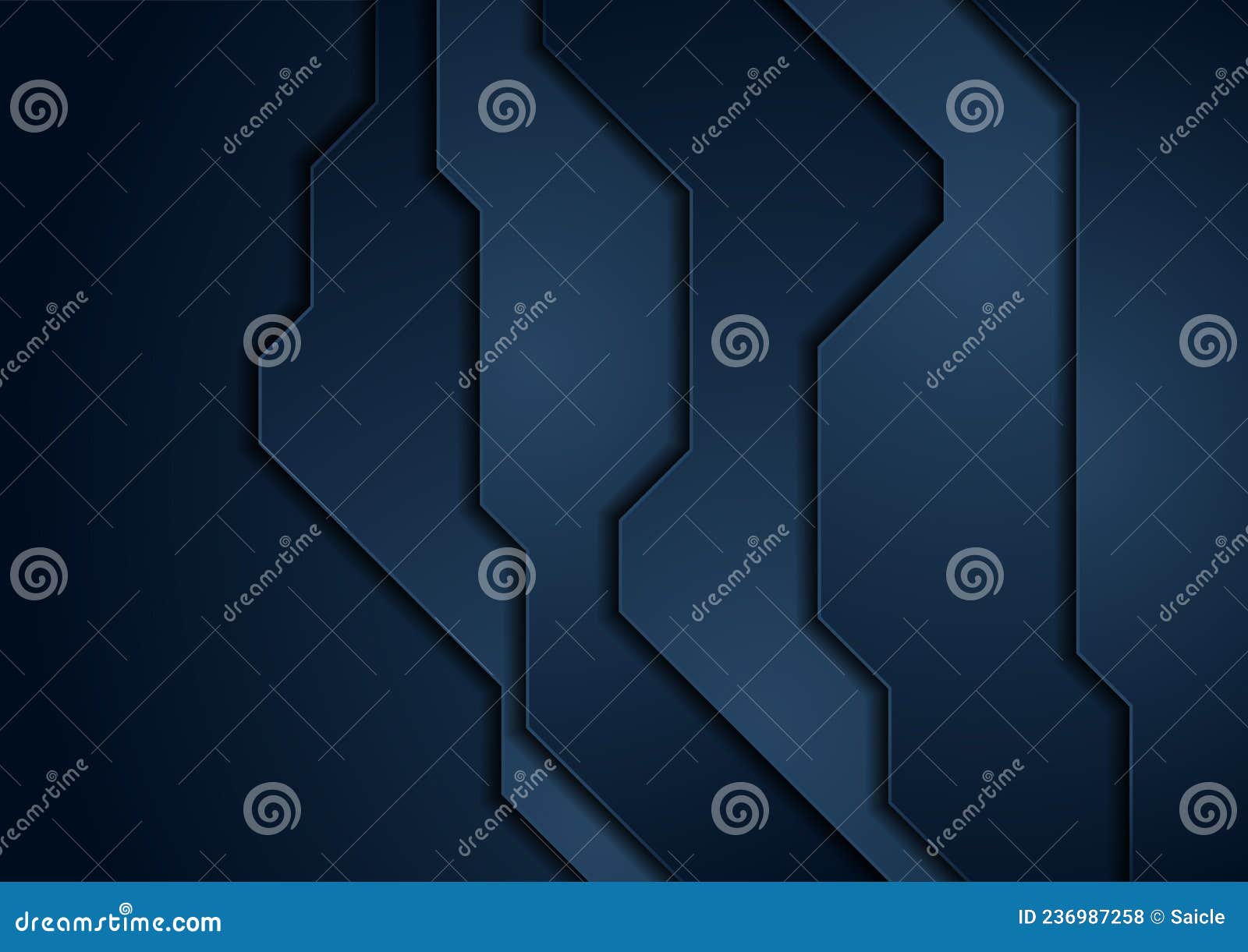 Dark Blue Geometric Abstract Tech Background Stock Vector ...