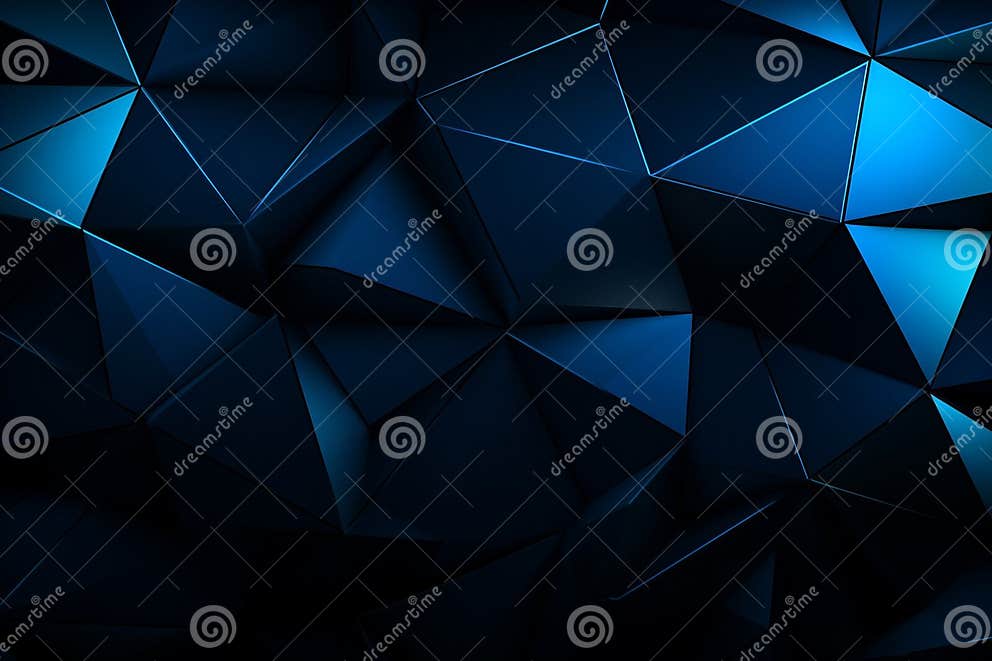 Dark Blue Geometric Pattern with Sharp, Angular Facets and Subtle ...