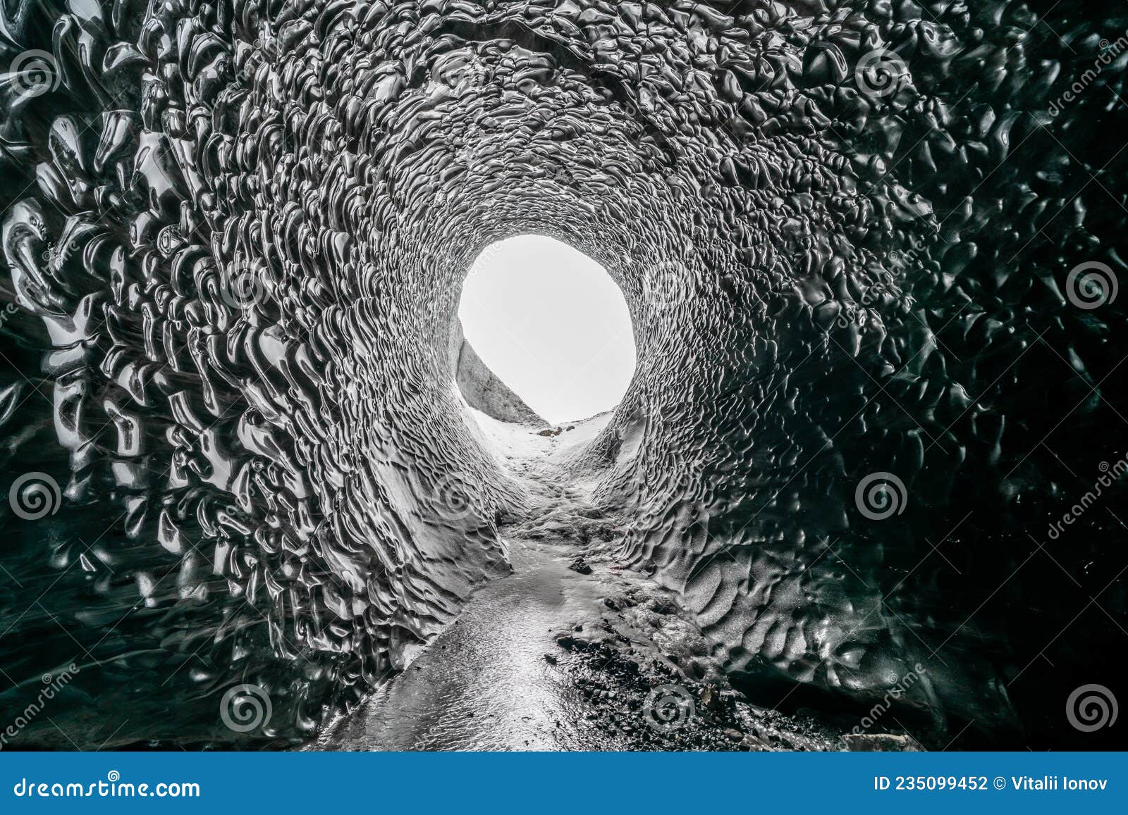 Dark Blue Glacier Cave in Iceland Stock Photo - Image of north, cold ...