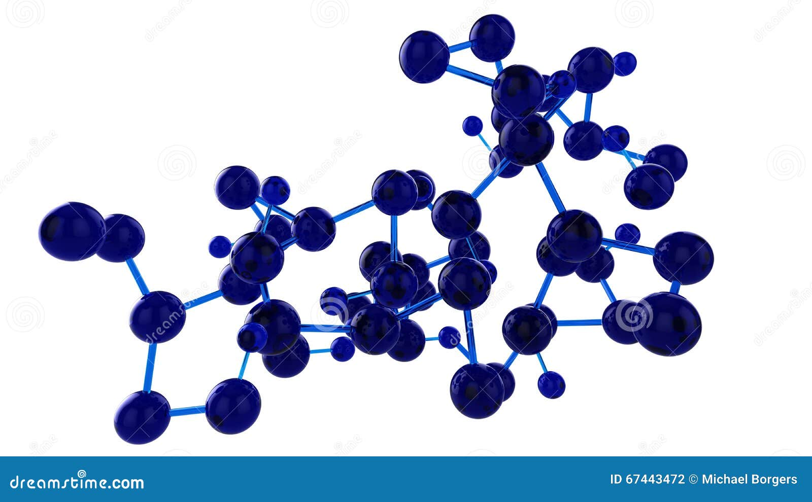 Dark Blue Glass Balls Interconnected Stock Illustration - Illustration ...