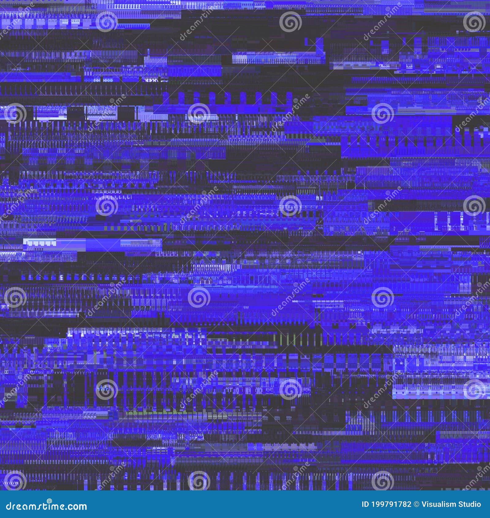 Dark Blue Glitch Unique Design Abstract Digital Pixel Noise Error ...