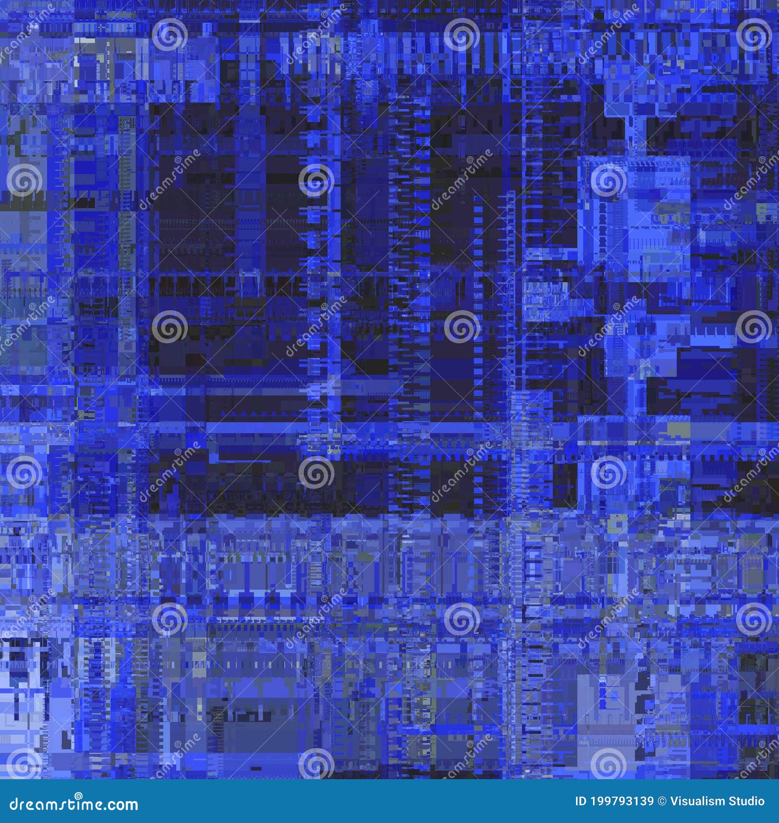 Dark Blue Glitch Unique Design Abstract Digital Pixel Noise Error ...