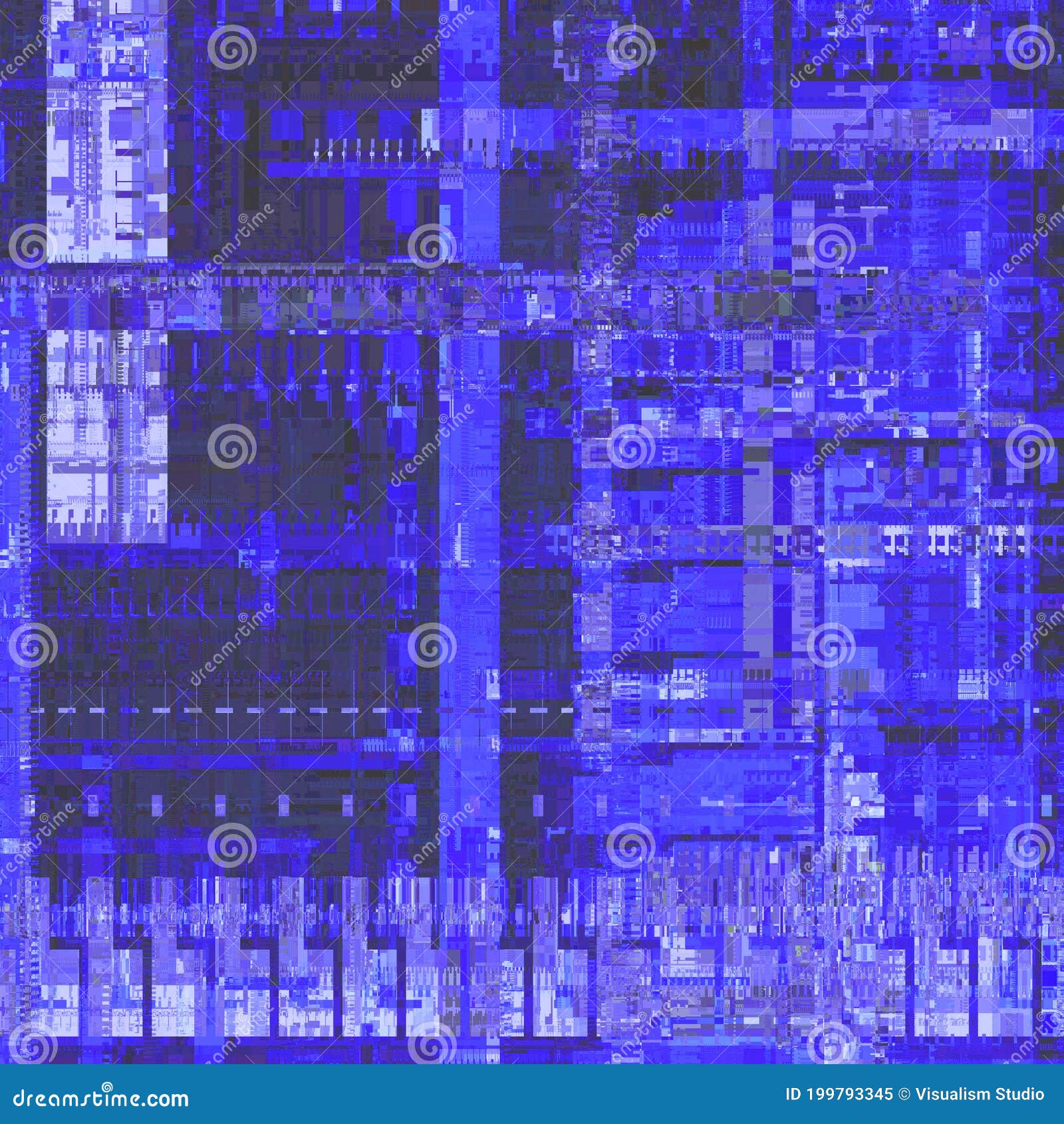 Dark Blue Glitch Unique Design Abstract Digital Pixel Noise Error ...