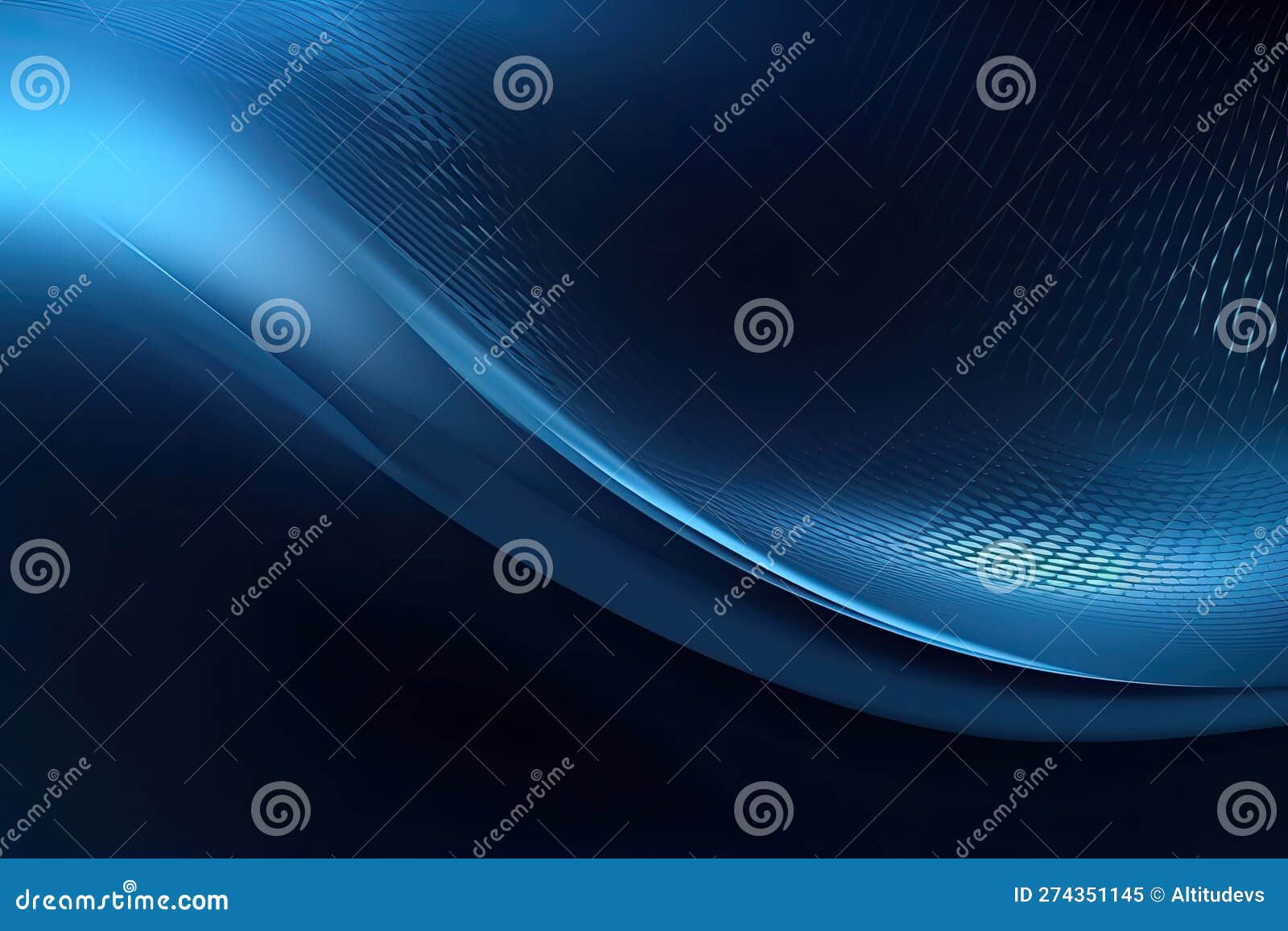 Dark Blue Gradient Background with Light Reflection on the Surface ...
