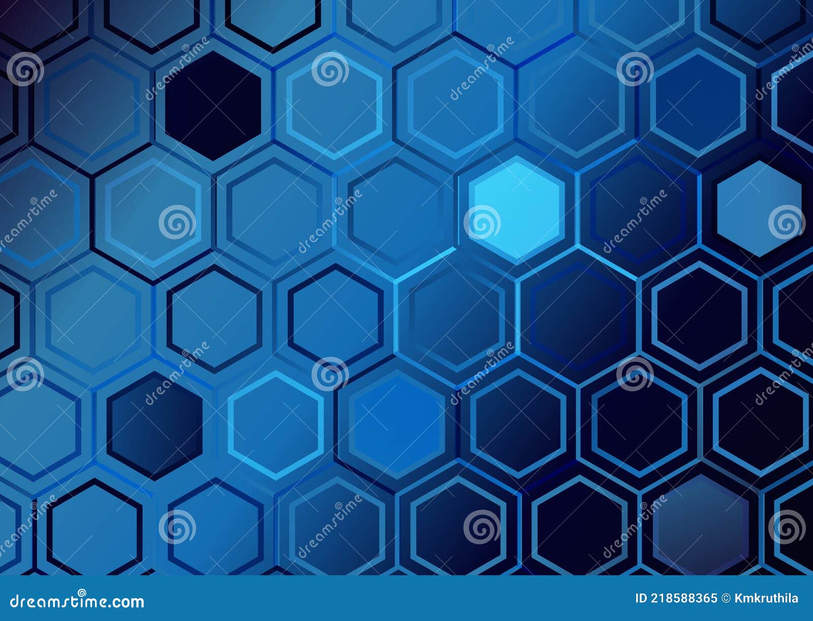 Dark Blue Gradient Hexagon Background Vector Art Stock Vector ...