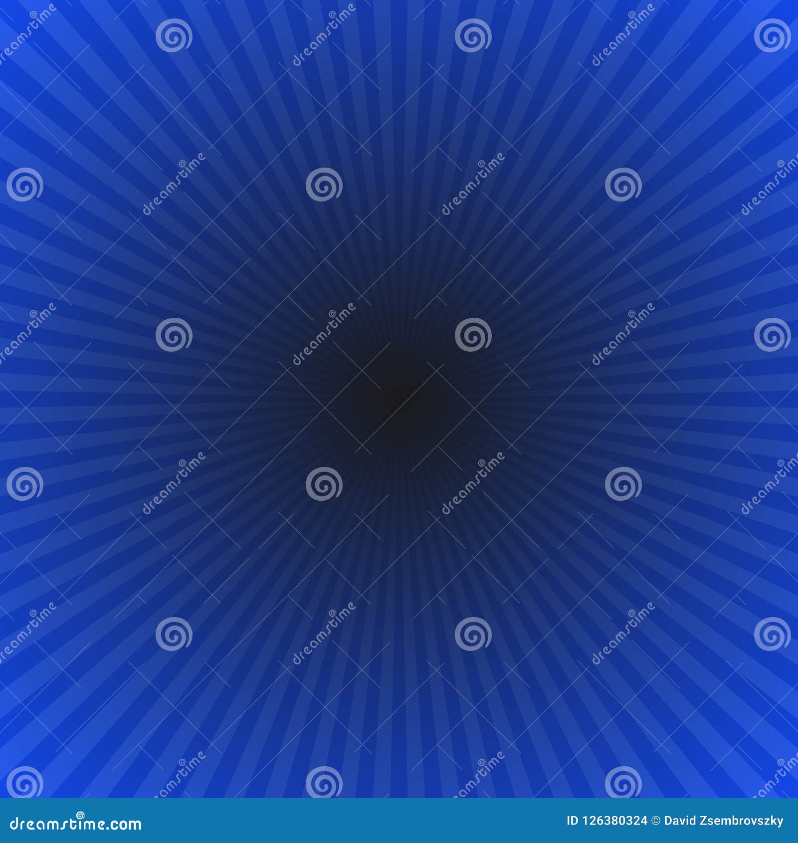 Dark Blue Gradient Ray Burst Background - Hypnotic Vector Graphic Stock ...