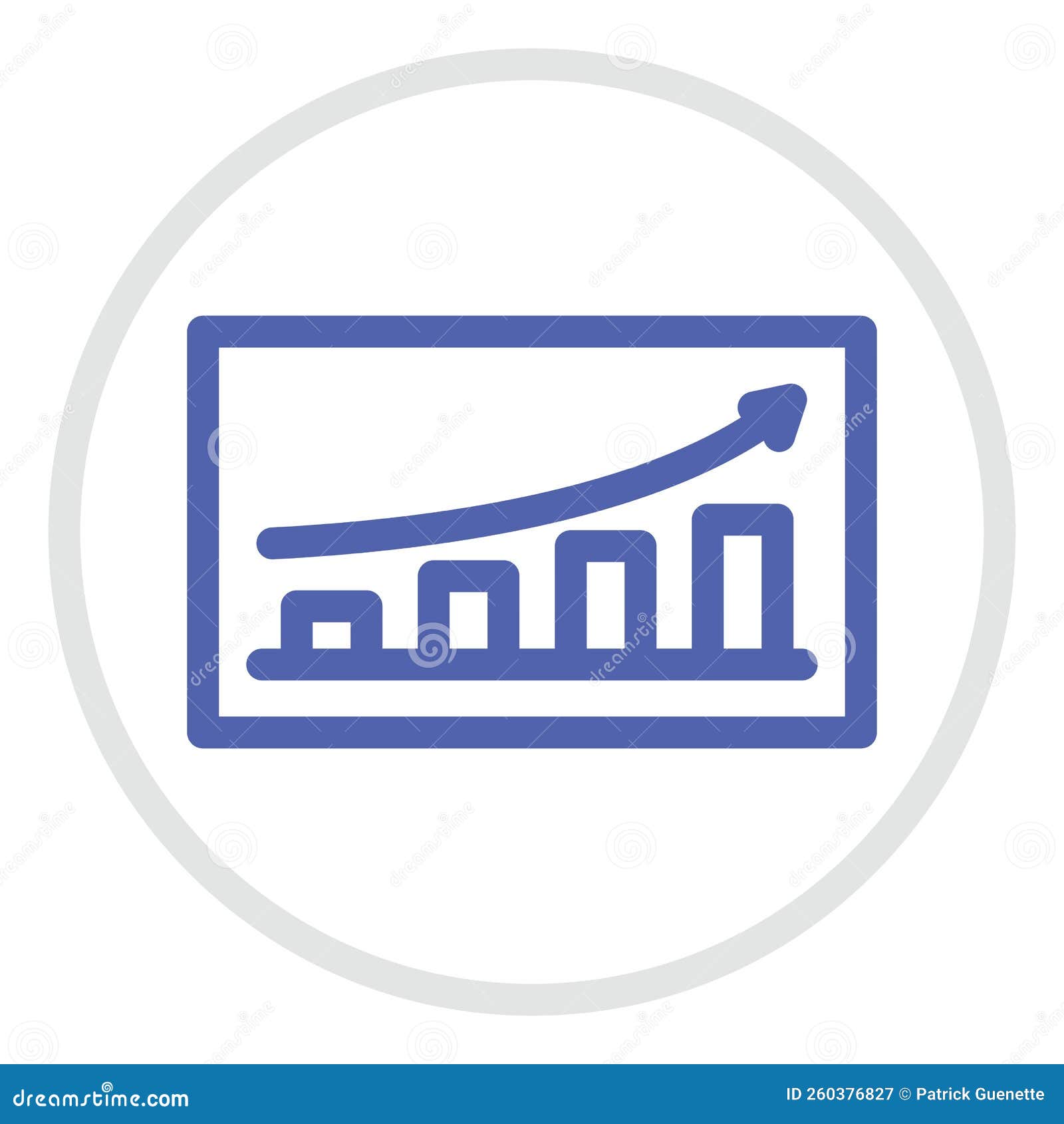 Dark blue graph, icon stock vector. Illustration of measure - 260376827