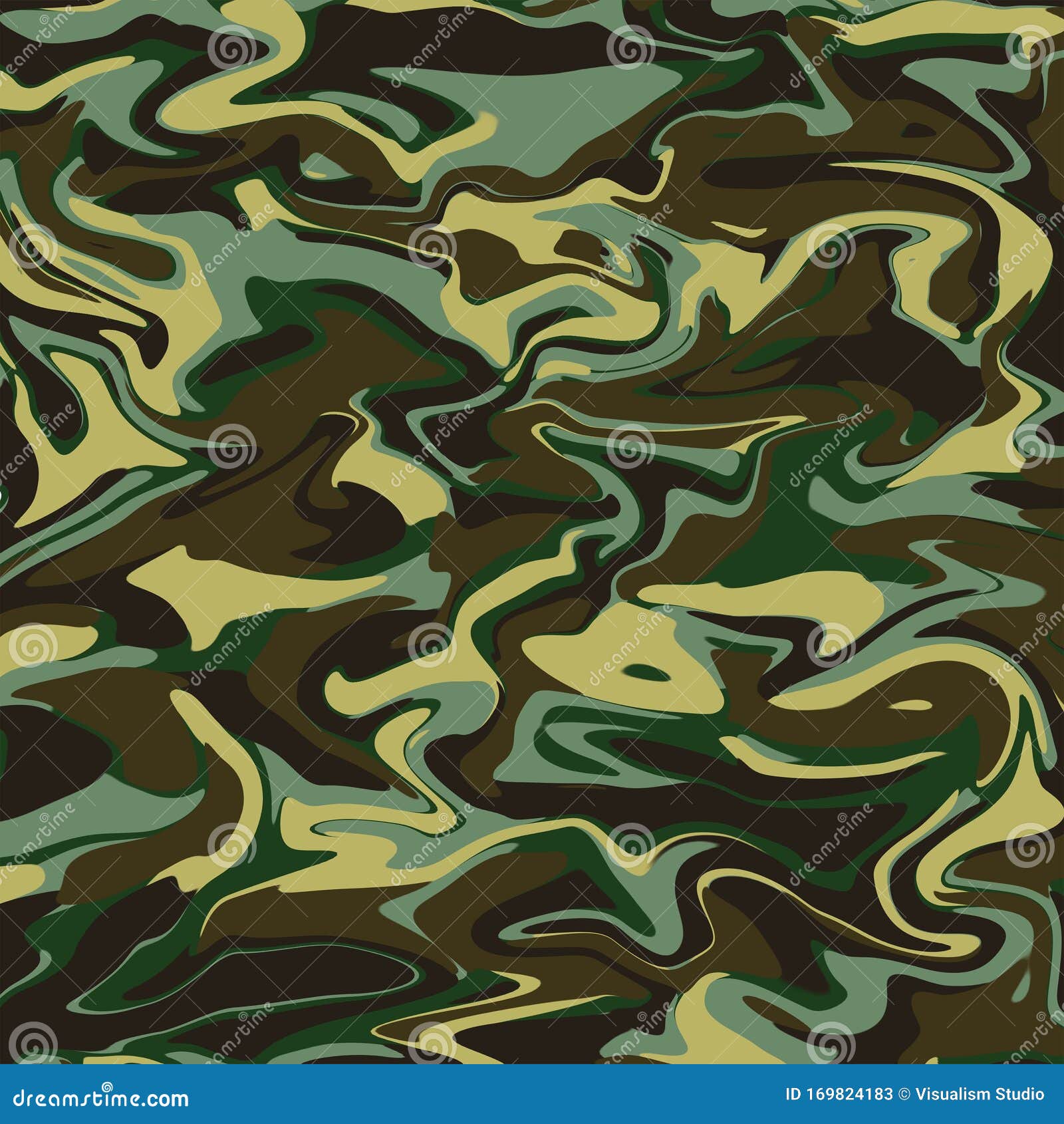 Dark Blue and Green Army Abstract Marbling Texture Background and ...