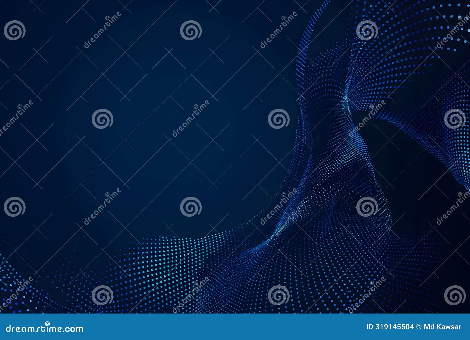 Dark Blue Halftone Dots Vector Illustration - AI Generated Stock ...