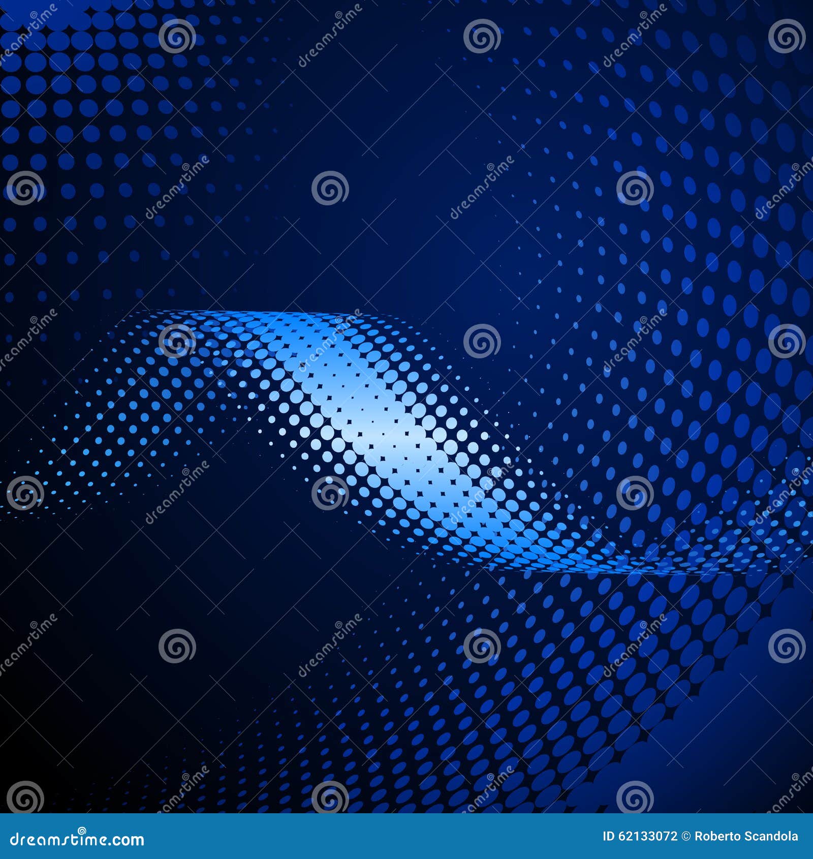 Dark Blue Halftone Wave Effect Stock Vector - Illustration of halftone ...