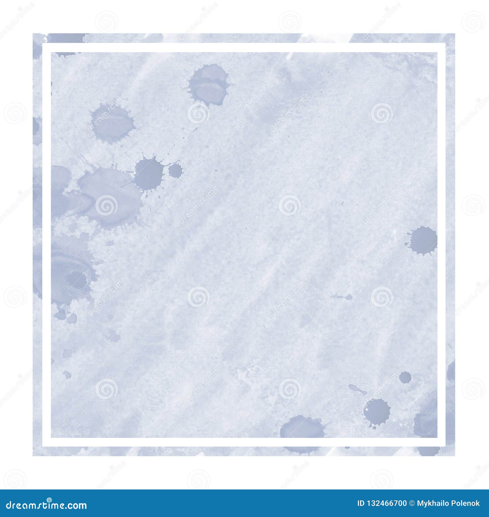 Dark Blue Hand Drawn Watercolor Rectangular Frame Background Texture ...