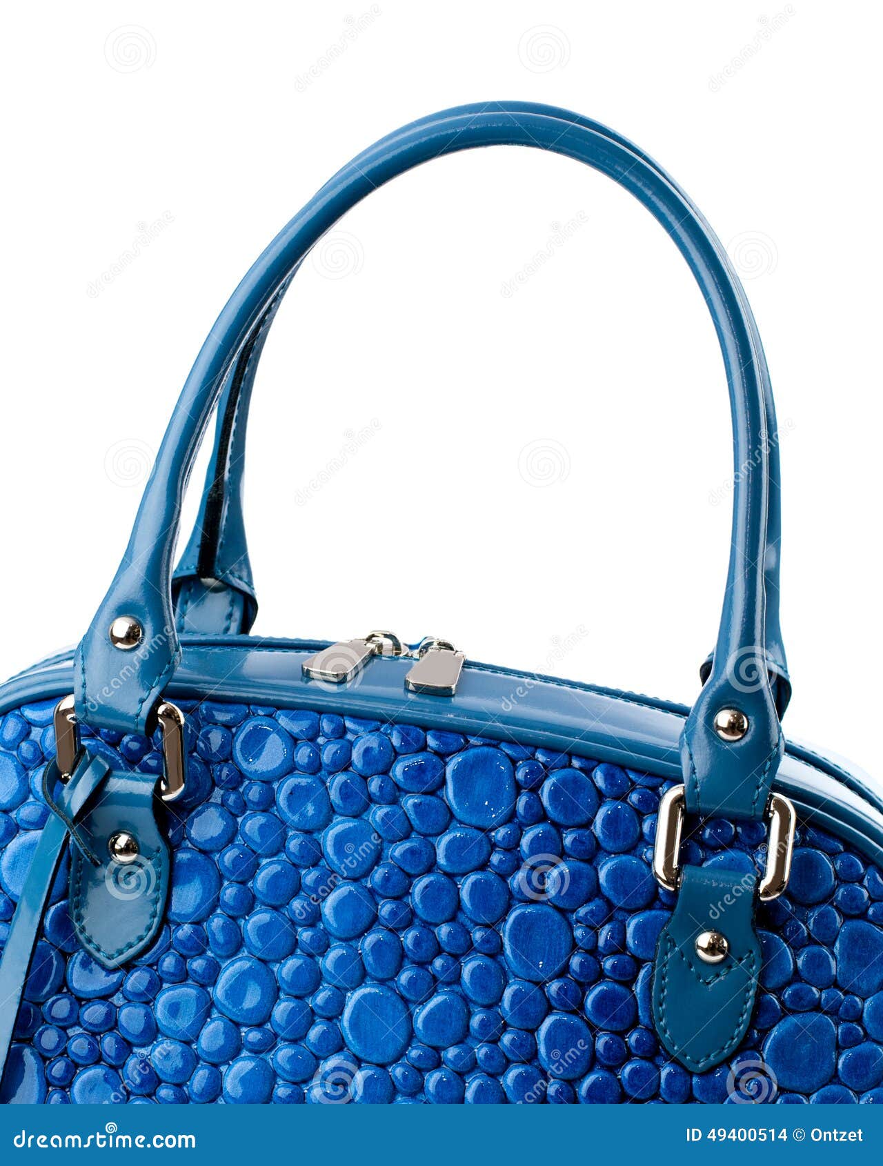 Dark Blue Handbag Isolated on White Background. Stock Photo - Image of ...