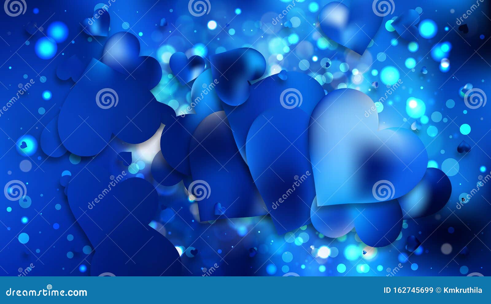Dark Blue Heart Background stock vector. Illustration of 14th - 162745699