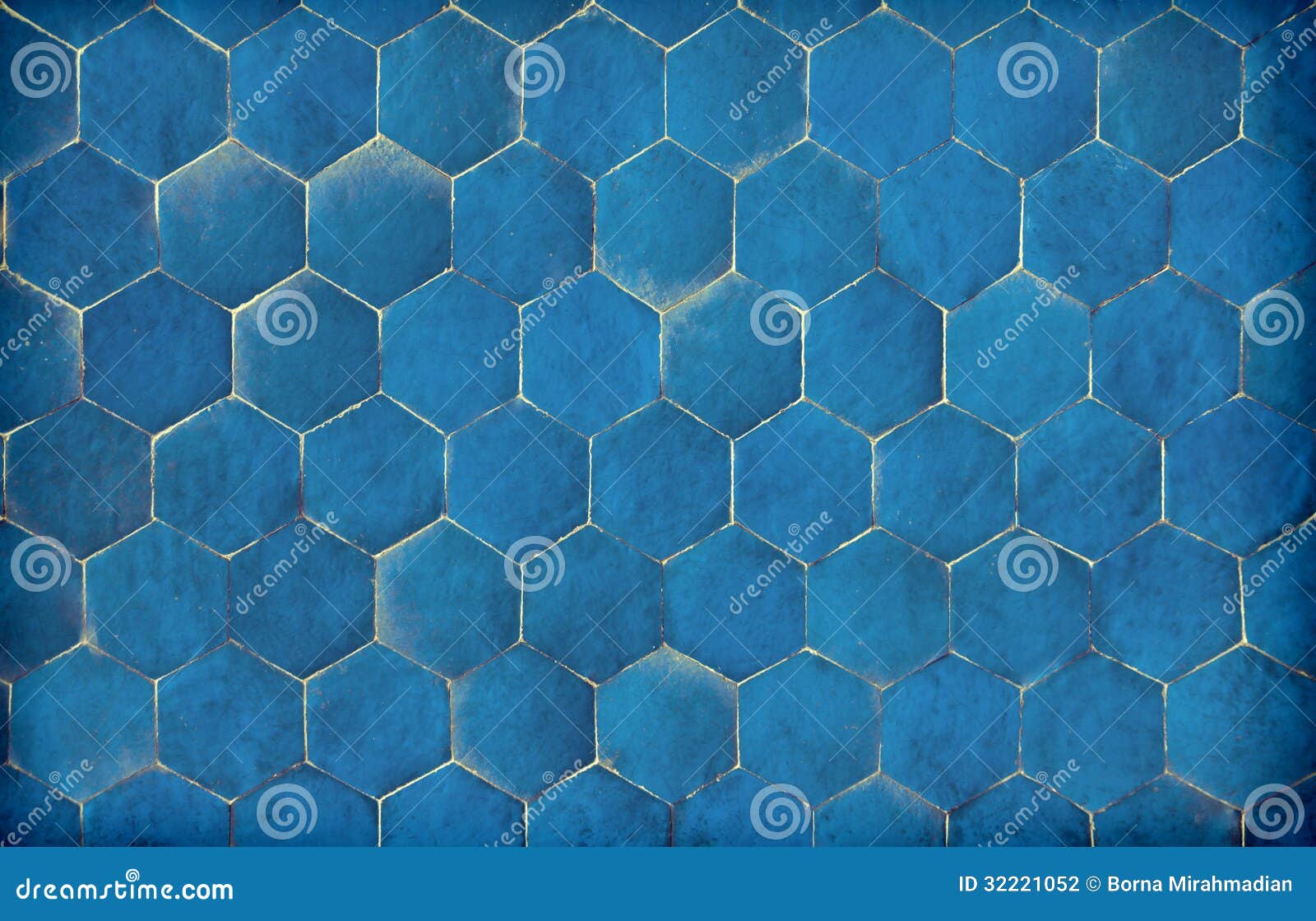 Dark Blue Hexagonal Blue Tiles Stock Photo - Image of geometry, tile ...