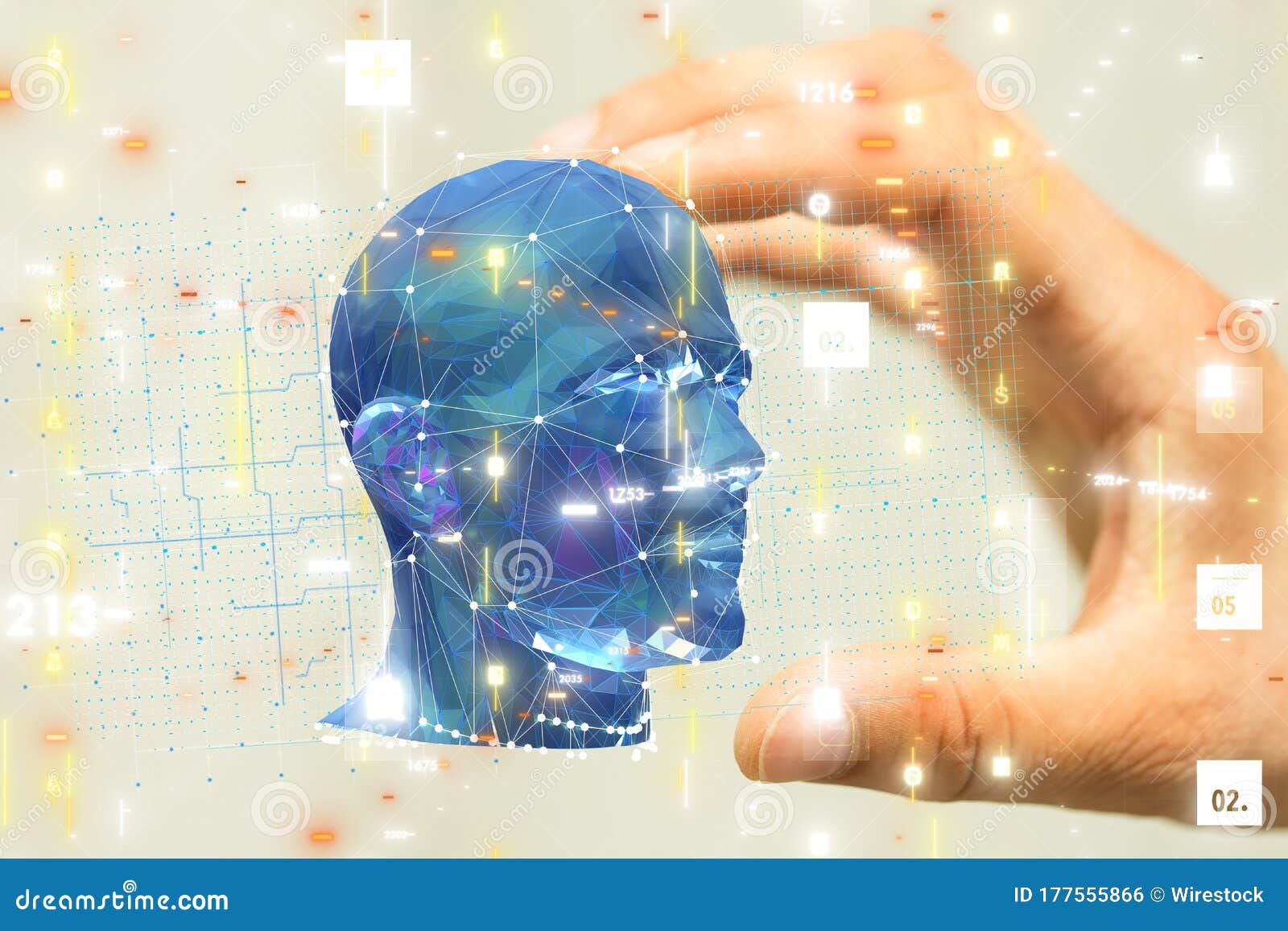 A Dark Blue Human Head Thought Mind Stock Photo - Image of counseling ...